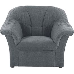 DOMO collection Sessel &raquo;Pegnitz zeitlos, elegant und bequem&laquo; grau 95% Polyester, 5% Nylon Chenille-Optik, B/H/T: 105cm x 82cm x 82cm