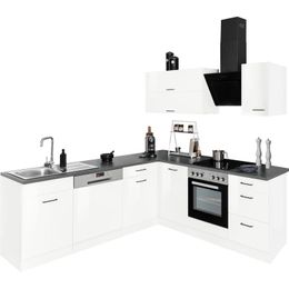 KOCHSTATION Winkelk&uuml;che &raquo;KS-Trier&laquo; ohne E-Ger&auml;te, Stellbreite 220/220 cm wei&szlig; B/H/T: 220cm x 220cm