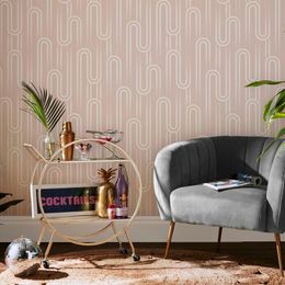 ENVY Vliestapete &raquo;Ups n Downs&laquo; gemustert glatt gemustert, FSC zertifiziert, mit lebhaftem Druck, 10 Meter L&auml;nge pink Vlies B/L: 0,52m x 10m, Rollen: 1