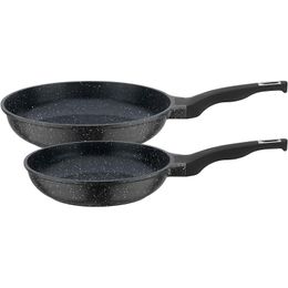 GSW Pfannen-Set &raquo;Titanium Granit Advanced&laquo; Aluminiumguss Set, 2 Stk. tlg. Pfannen-Set aus Aluminium-Guss mit Antihaft-Versiegelung schwarz 
