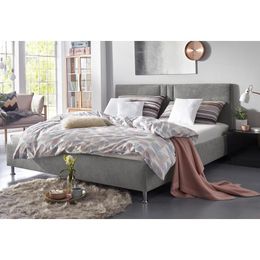 Westfalia Schlafkomfort Polsterbett &raquo;Elba&laquo; wahlweise mit LED-Beleuchtung grau Bezug Bett: Microfaser (100% Polyester) oder Strukturstoff (77% Polyester, 23% Viskose);Bonnell-
