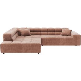 Home Affaire Ecksofa &raquo;Ancona, Ecksofa, incl. Kopfteilverstellung, Breite 319 cm, L-Form&laquo; wahlweise elektrische Sitztiefenverstellung 100% Polyester B/