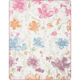 Villeroy & Boch Wohndecke &raquo;Mariefleur&laquo; Wohndecke Villeroy&Boch pink Baumwolle, Polyacryl, Polyester B/L: 150cm x 200cm