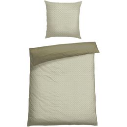 Schiesser Wendebettw&auml;sche &raquo;Ethno aus weicher Baumwolle mit dezentem Ethnomuster&laquo; 2 Stk. Made in Green gr&uuml;n Renforc&eacute;, Obermaterial: 100% Baumwolle B/L: 135cm x 