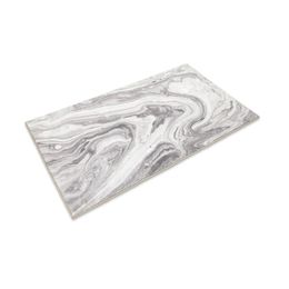 Wecon Home Badematte &raquo;Jani&laquo; H&ouml;he 5 mm Marmor Design, waschbar, rutschfest, schnell trocknend, Badteppich grau Polyester rechteckig (70cm x 120cm ), 1 