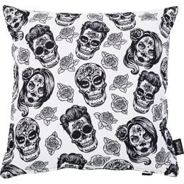 done. Dekokissen &raquo;Panama Print Skulls&laquo; Beidseitig bedruckte Kissenh&uuml;le ohne F&uuml;llung, 1 St&uuml;ck bunt Baumwolle B/L: 45cm x 45cm, 1 Stk.