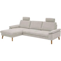Die PlanBar Ecksofa &raquo;PP-LA24075 L-Form, Breite 286 cm&laquo; opt. mit Kopfst&uuml;tzen, Schlaffunktion, mot. Ottomane, Sitztiefenverst. 100% recyceltes Polyester