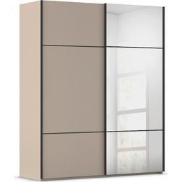 Rauch Schwebet&uuml;renschrank &raquo;Kleiderschrank Schrank Garderobe Schlafzimmerschrank SCALE-TRIO&laquo; edle dreigeteilte Front mit 2 Zierleisten und Spiegel MADE