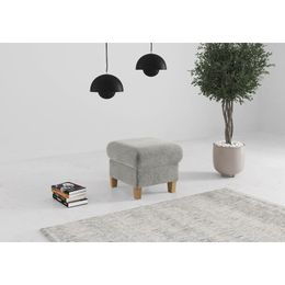OTTO home Polsterhocker &raquo;Glendale&laquo; mit Stauraum grau 100% Polyester B/H/T: 58cm x 48cm x 58cm, Flachgewebe,mit Stauraum
