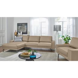 Creation BY ROLF BENZ Ecksofa &raquo;CR.450, Designecksofa, Polsterecke, Breite 294cm, L-Form&laquo; Armlehne breit und niedrig, Alugussf&uuml;&szlig;e in umbragrau, Breite 