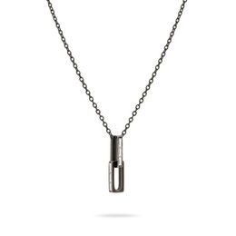 Liebeskind Berlin Damen Kette mit Anh&auml;nger &raquo;Schmuck Geschenk Edelstahl Halskette Festive Mini Link&laquo; mit Zirkonia (synth.) schwarz-wei&szlig; Edelstahl, L: 