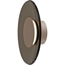 Neuhaus PURE LED Wandleuchte &raquo;PURE Moon&laquo; LED-Board 1 Stk. Warmwei&szlig; Dimmf&auml;hig &uuml;ber separaten Dimmer, Glas Amberfarben braun 1, &Oslash; 32cm H: 32cm, 1 Stk.
