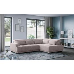 OTTO home Ecksofa &raquo;Jade L Form, Breite: 270 cm, mit Kopfteilverstellung & Nierenkissen&laquo; optional elektr. Sitztiefenverstellung beige 100% POLYESTER (