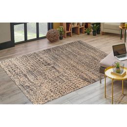 Kayoom Teppich &raquo;Davio 300&laquo; rechteckig 13 mm H&ouml;he beige Polyester B : 80cm 1 Stk., 13mm, L: 150cm