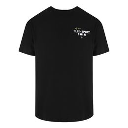 Plein Sport Schwimm T-Shirt mit kurzem Arm in Marineblau