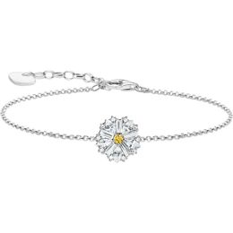 Thomas Sabo Damen Thomas Sabo Armband &raquo;Lovely Daisy&laquo; mit Zirkonia (synth.) bunt 19, Silber 925 (recycelt)