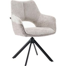 Home Affaire Drehstuhl &raquo;Calmo&laquo; () 1 Stk.tolle Optik beige Metall, Polyester B/H/T: 61cm x 50cm, 1 Stk.