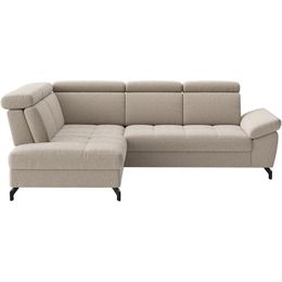 Sit & More sit&more Ecksofa &raquo;Vanity; L-Form, B. 254 cm&laquo; Inkl.Sitz-,Kopf-und Armteilverstellung 95% Polyester 5% Polyamid B/H/T: 254cm x 84cm x 197cm, Flachgewebe