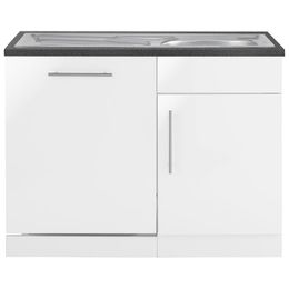 Wiho-K&uuml;chen wiho K&uuml;chen Sp&uuml;lenschrank &raquo;Cali&laquo; 110 cm breit, inkl. T&uuml;r/Sockel f&uuml;r Geschirrsp&uuml;ler wei&szlig; B/H/T: 110cm x 85cm x 60cm, T&uuml;ren: 2 Stk.