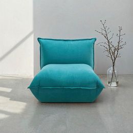 DOMO collection Sessel &raquo;Nantes Loungesessel, Wohlf&uuml;hlsessel&laquo; hochwertig gepolstert mit Federkern, Struktur weich, t&uuml;rkis blau 92% Polyester, 8% Nylon 