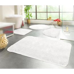 Kinzler Badematte &raquo;Chaozhou, Badvorleger, Badezimmer Teppich&laquo; H&ouml;he 20 mm rutschhemmend beschichtet fu&szlig;bodenheizungsgeeignet Badteppich, Uni Farben, 