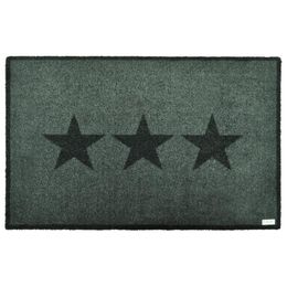 Hanse Home Fu&szlig;matte &raquo;Sterne, T&uuml;rmatte&laquo; rechteckig 7 mm H&ouml;he Schmutzfangmatte, Innen und Au&szlig;en, Rutschfest, Wetterfest, Waschbar grau Kunstfaser B : 
