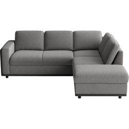 Sit & More sit&more Ecksofa &raquo;Cordoba&laquo; wahlweise mit Schlaffunktion und Bettkasten oder Stauraum grau 100% Polyester B/H/T: 232cm x 85cm x 212cm, Struktur, 
