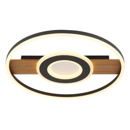 Globo LIGHTING Deckenleuchte &raquo;PIKARA&laquo; LED-Modul 1 Stk. Warmwei&szlig; Deckenlampe Wohnzimmer-Leuchte Schlafzimmer-Leuchte Flur K&uuml;che &Oslash; 40,5cm H: 5,5cm, 1 