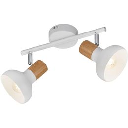 REALITY LEUCHTEN Deckenstrahler &raquo;LATIKA, Strahler 2-flammig, exkl 2x E14 max 10W, Deckenspot Wandspot&laquo; E14 1 Stk. warmwei&szlig; - kaltwei&szlig; schwenkbarer 