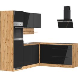KOCHSTATION Winkelk&uuml;che &raquo;KS-Virginia,neu in verbesserter Ausf&uuml;hrung&laquo; Arbeitsplatte 38 mm stark, Stauraum, Softclose, Stellbreite 230/190 cm, Soft-