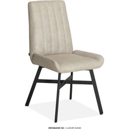 OMG Design Esszimmerstuhl &raquo;Brisbane&laquo; (Set) 2 Stk.Esszimmerstuhl, pflegeleichter Bezug Polyester B/H/T: 51cm x 93cm x 61,5cm, 2 Stk., Stoff Lederoptik
