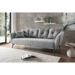 Home Affaire 3-Sitzer &raquo;Baggio Breite 236 cm, modernes Sofa, hoher Fu&szlig;, bequem&laquo; schwarze Metallf&uuml;&szlig;e 100% Polyester B/H/T: 236cm x 94cm x 103cm, Velours