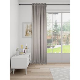 HOMING Vorhang &raquo;Galdin&laquo; verdeckte Schlaufen 1 Stk. tlg. Fertigschal grau Polyester 245cm, verdeckte Schlaufen, 140cm