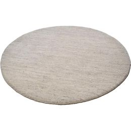 Theko Wollteppich &raquo;Amravati&laquo; rund 28 mm H&ouml;he echter Berber Teppich aus Marokko, reine Wolle, handgekn&uuml;pft beige Wolle &Oslash; 150cm 1 Stk., 28mm, &Oslash; 150cm