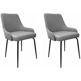 OTTO home Esszimmerstuhl &raquo;Cillian&laquo; (Set) 2 Stk.pflegeleichter Webstoff, schwarze Metallbeine, Sitzbreite 46 cm 100% Polyester B/H/T: 56cm x 83cm x 