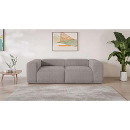 s.Oliver Big-Sofa &raquo;EMMERIK Designersofa, 3-Sitzer mit Wellenfederung, B/T/H: 242/98/73 cm&laquo; hoher Sitzkomfort, gem&uuml;tlich und modern, auch in Cord grau 