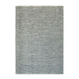 Kayoom Teppich &raquo;Aperitif 410&laquo; rechteckig 7 mm H&ouml;he weiche Haptik,fusselarm, f&uuml;r Allergiker & Fu&szlig;bodenheizung geeignet grau Baumwolle B : 120cm 1 Stk., 7mm, L