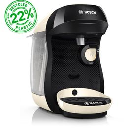 TASSIMO Kapselmaschine &raquo;Happy TAS1002N, &uuml;ber 70 Getr&auml;nke, platzsparend&laquo; geeignet f&uuml;r alle Tassen, Wassertank 0,7 L, schwarz beige Einheitsgr&ouml;&szlig;e 