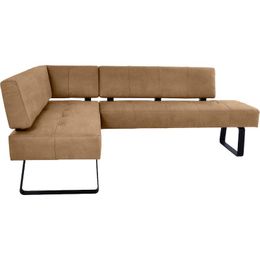 K+w Komfort & Wohnen K+W Komfort & Wohnen Eckbank &raquo;Spider II&laquo; Sitzsteppung, bequem durch Sandwichbauweise, 2 Stellma&szlig;e braun B/H/T: 165cm x 88cm x 227cm, Microfaser 1, 