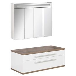 Fackelmann Waschtisch &raquo;Waschplatz-Set STANFORD&laquo; 2-teilig wei&szlig; wandh&auml;ngend, B/H/T: 110cm x 500cm