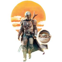 Komar Bild &raquo;Mandalorian The Child Family Trip&laquo; Disney Star Wars 1 Stk. tlg. Wandbild zur Dekoration im Kinderzimmer - ohne Rahmen bunt Holz, Papier B/H/T: 