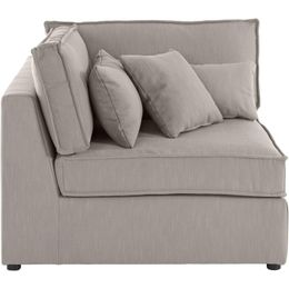 OTTO home Sofa-Eckelement &raquo;Florid&laquo; Teil eines Modulsofas, fester Sitzkomfort, auch in Cord beige Baumwollmix (60% Baumwolle/40% Leinen);Struktur fein 