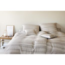 Elegante Bettw&auml;sche &raquo;Flair&laquo; 2 Stk. angenehmes Hautgef&uuml;hl beige Halbleinen, Obermaterial: 50% Baumwolle, 50% Leinen B/L: 135cm x 200cm, 1 Stk., 1 Stk., 
