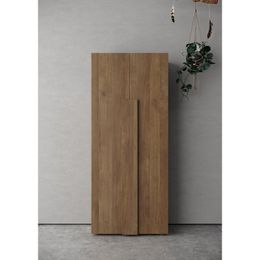 Home Affaire Garderobenschrank &raquo;Jupiter&laquo; Breite 78 cm braun Mercure, B/H/T: 78cm x 187cm x 33cm, T&uuml;ren: 2 Stk., Komplettausf&uuml;hrung