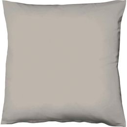 Fleuresse Kissenbez&uuml;ge &raquo;Colours&laquo; edler, b&uuml;gelfreier Interlock-Jersey aus 100% Baumwolle grau Interlock-Jersey, Obermaterial: 100% Baumwolle B/L: 80cm 