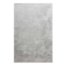 Teppich &raquo;Pisa&laquo; rund 25 mm H&ouml;he Hochflor, Microfaser, uni, weich, Shaggy, Wohnzimmer, Schlafzimmer grau Polyester B : 80cm 1 Stk., 25mm, L: 150cm
