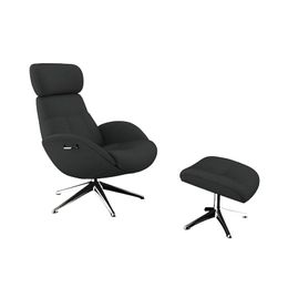 FLEXLUX Relaxsessel &raquo;Elegant, Funktionssessel, verstellbarer R&uuml;cken- und Kopfst&uuml;tze&laquo; Drehbar, Skandinavisch design, Echtleder oder Stoff, Robuster Alu