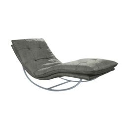W.Schillig Relaxliege &raquo;daily dreams&laquo; in Waffelkissen-Optik, Schaukelgestell silber matt, in 2 Breiten grau Stoff S37 (100% Polyester) B/H/T: 75cm x 