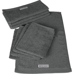 Ross Handtuch Set &raquo;Sinfonie&laquo; Set beinhaltet G&auml;stet&uuml;cher und Waschhandschuhe grau Obermaterial: 100% Baumwolle Einheitsgr&ouml;&szlig;e