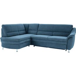 Sit & More sit&more Ecksofa &raquo;Cardoso L-Form&laquo; mit Federkern, wahlweise mit Schlaffunktion und Schubkasten blau Luxus-Microfaser (90% Polyester, 10% Polyamid);